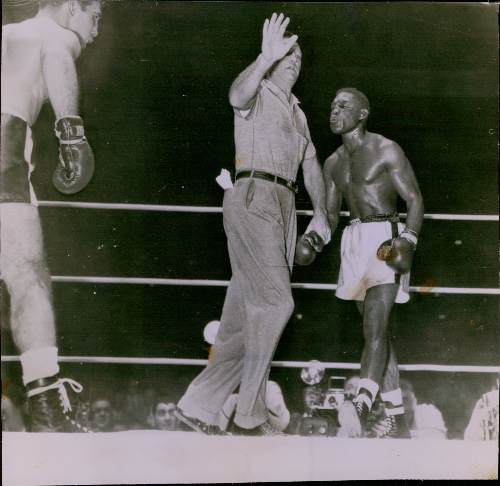 LG833 1954 Wire Photo A CHAMPION'S REIGN ENDS Paddy DeMarco Jimmy ...