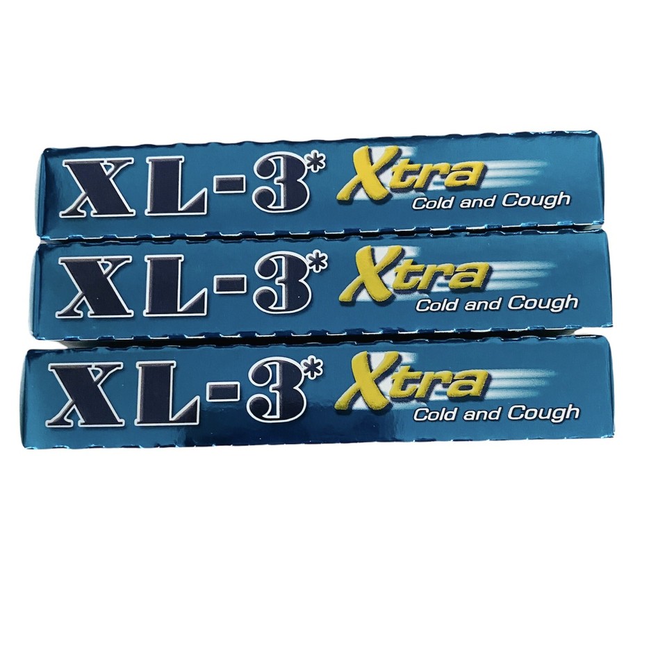 3 Pack XL-3 XTRA COLD & COUGH MEDICINE 12 CAPS /XL3 GRIPA & TOS 36 CAPS ...