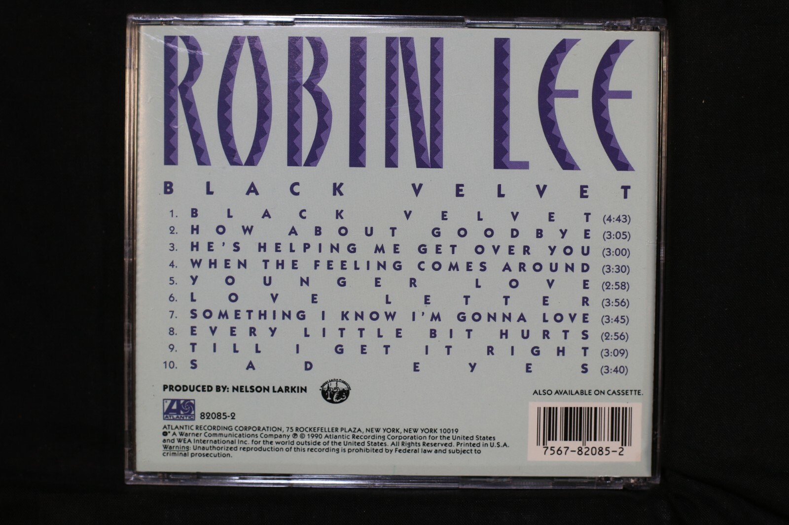 Robin Lee ‎– Black Velvet - CD (C1130) | eBay