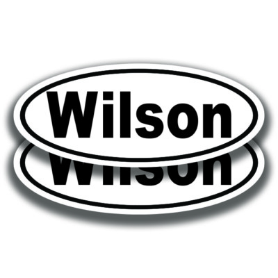 WILSON NAME DECALs 2 Stickers Bogo Car Truck Bumper Window | eBay