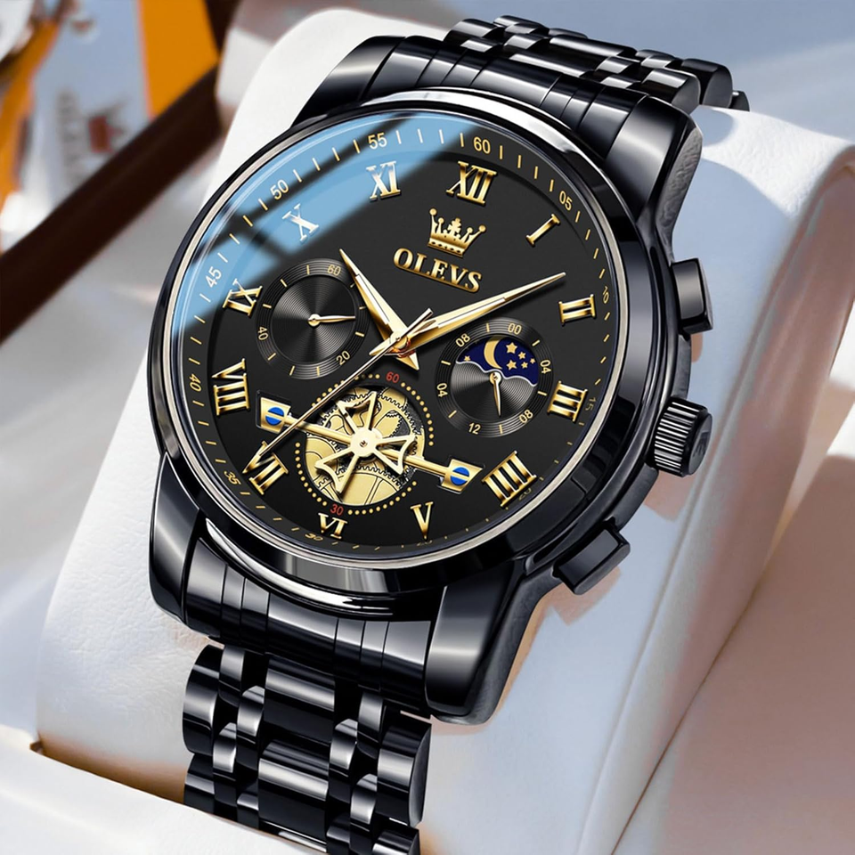 Luxury Waterproof Men's Watch with Big Face and Stainless Steel Design ...