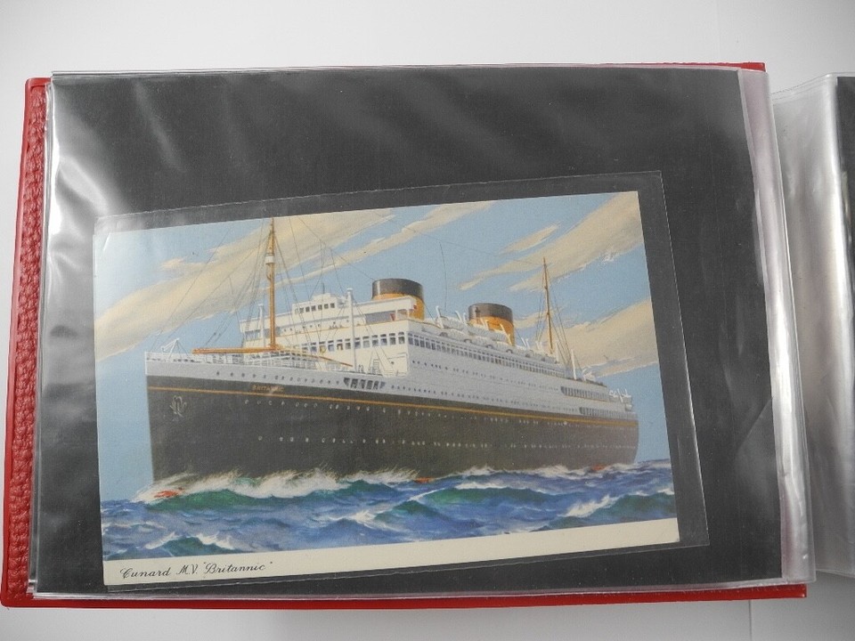 POSTCARDS, Ships, Excellent assortment of 80+ Postcards in an album ...