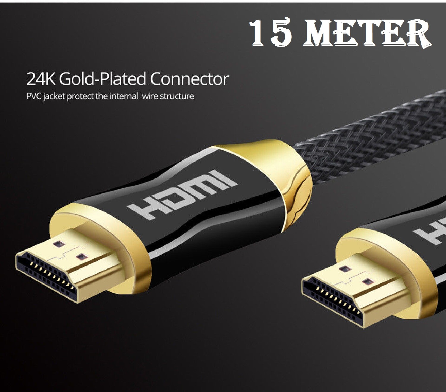 Premium Gold Plated HDMI Cable V2.0 3D 4K Ultra HD High Speed 30AWG 1m ...