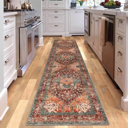 Washable Runner Rug, 2x8 Non-Slip Boho Vintage Hallway Rug Runner with ...