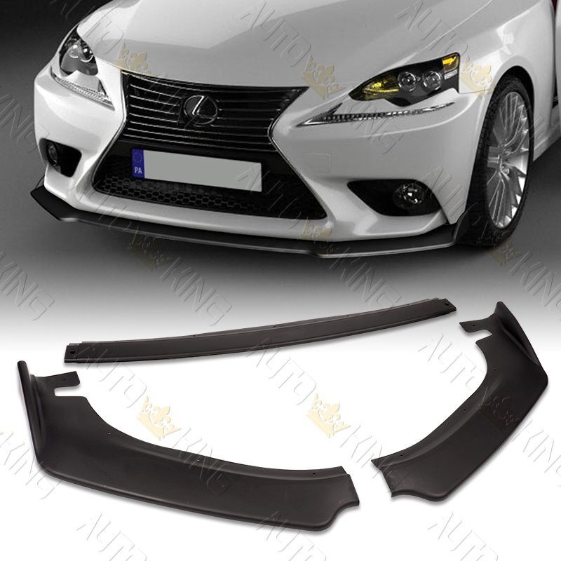 FIT 2014-2016 LEXUS IS250 IS350 JDM 3PCS BLACK FRONT BUMPER BODY KIT ...