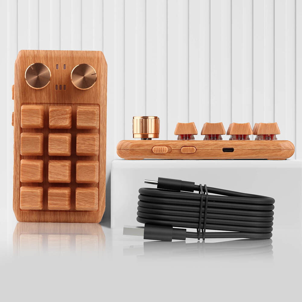 Macro Custom Keyboard RGB Hot-swap Keypad 2 Knob 12 Keys for PC/Laptop ...