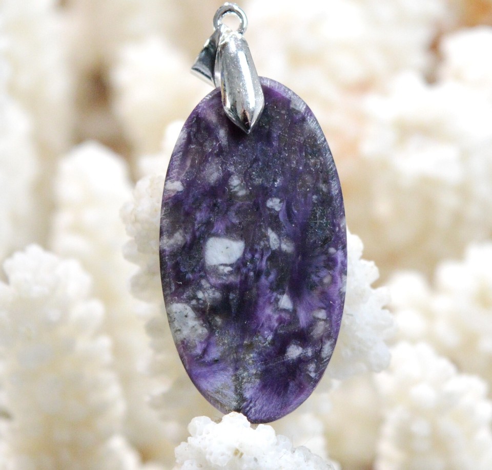 Charoite 37 Carats - Cabochon Natural Stone Pendant - Russia / FO61 ...