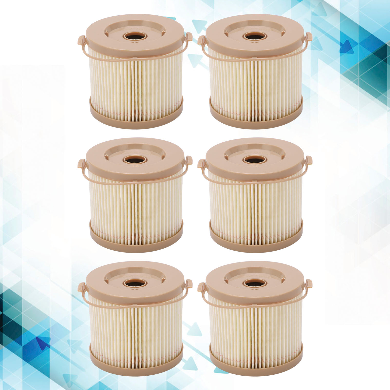 6Pcs Fuel Filter Water Separator Oil Water Filter Kit for RACOR 2010PM ...