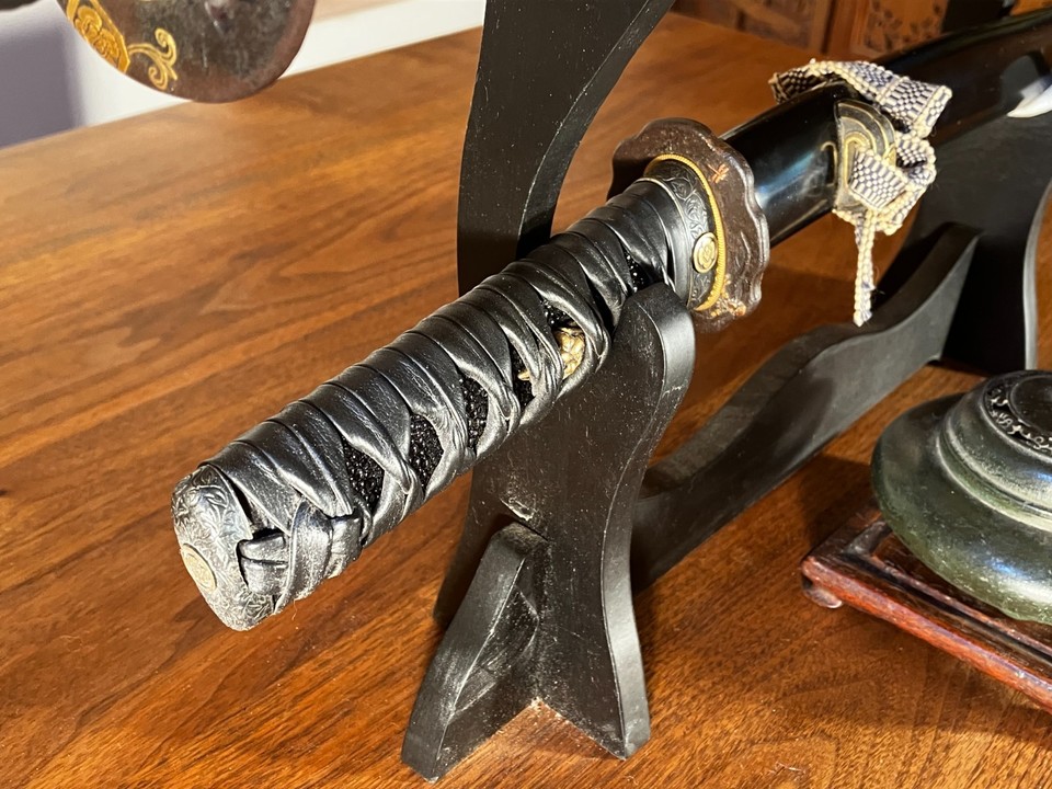 Unique Mokkou Kamon (Clan Crest ) Shinken Kazari Tachi ( Display/Art ...