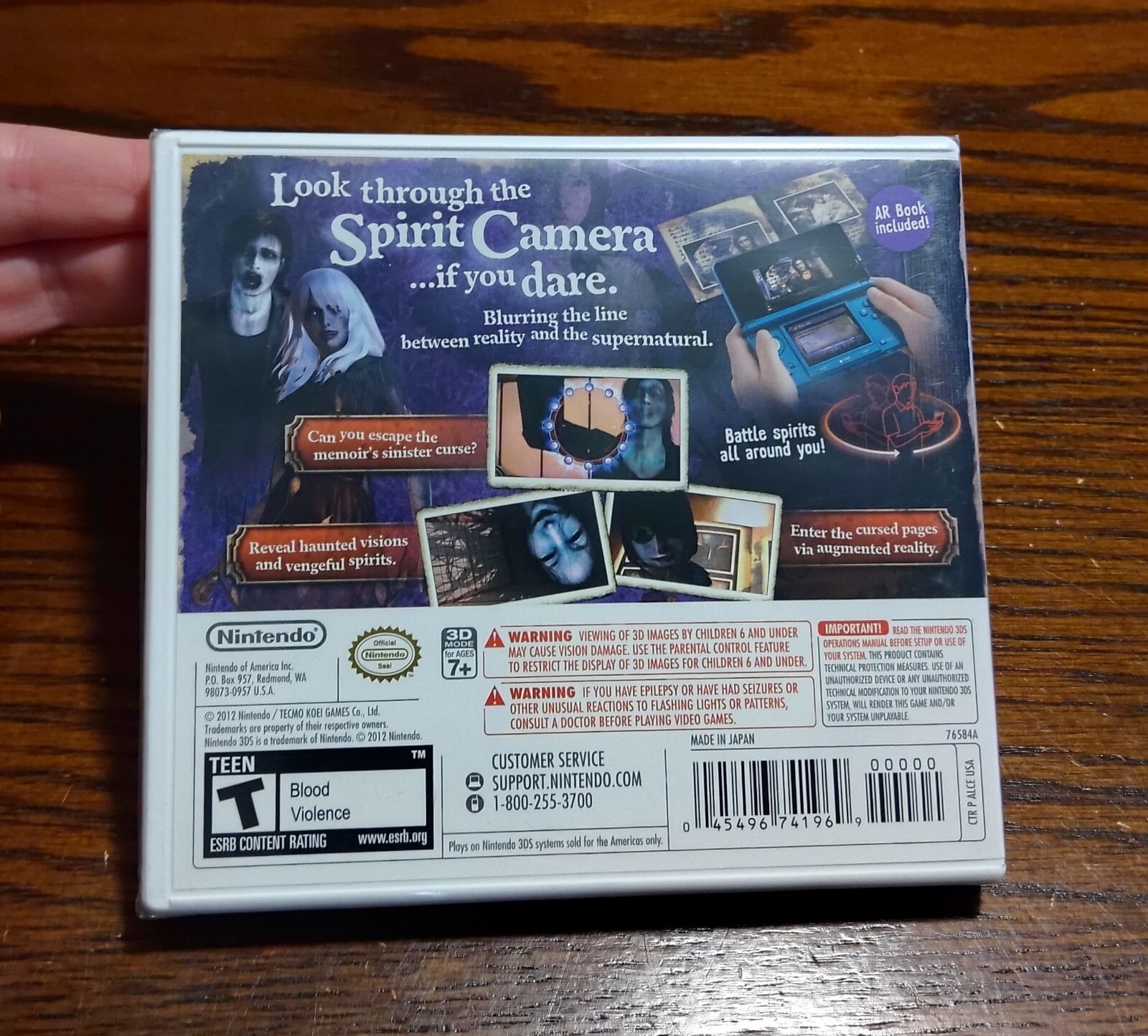 Spirit Camera: The Cursed Memoir (Nintendo 3DS, 2012) for sale online ...
