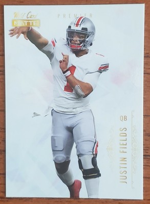 2021 Justin Fields Wild Card Matte Premier White RC CHICAGO BEARS SP #MBC-2 | eBay