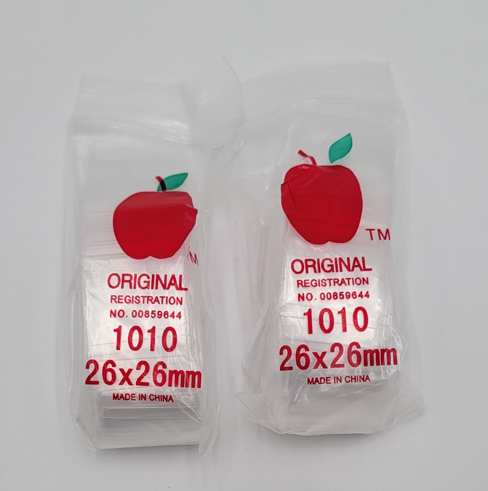 1010 Apple Ziplock Jewlery Bags - 200 Clear Baggies - 1" X 1" ( 1 inch ...