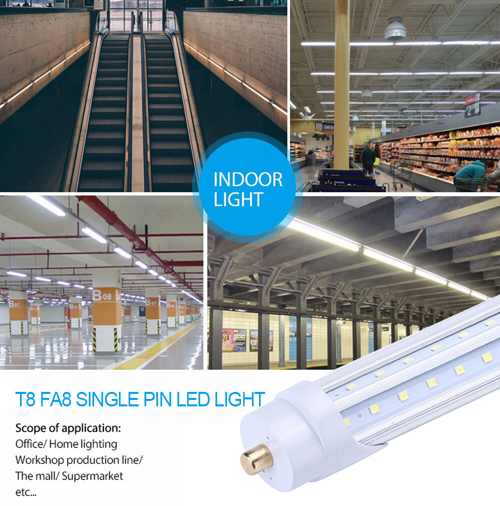 12Pcs T8 8FT FA8 Single Pin Led Tube Light Bulbs 90W 45W 65W 8' LED ...