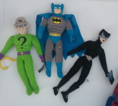 RARE 2011 DC ORIGINAL BATMAN/RIDDLER/CATWOMAN 18" STUFFED PLUSH FIGURE ...