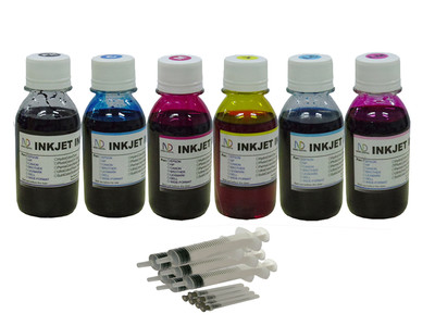 6x100ml refill ink for HP02 Photosmart C7180 C7185 C7250 C7280 C8150 ...