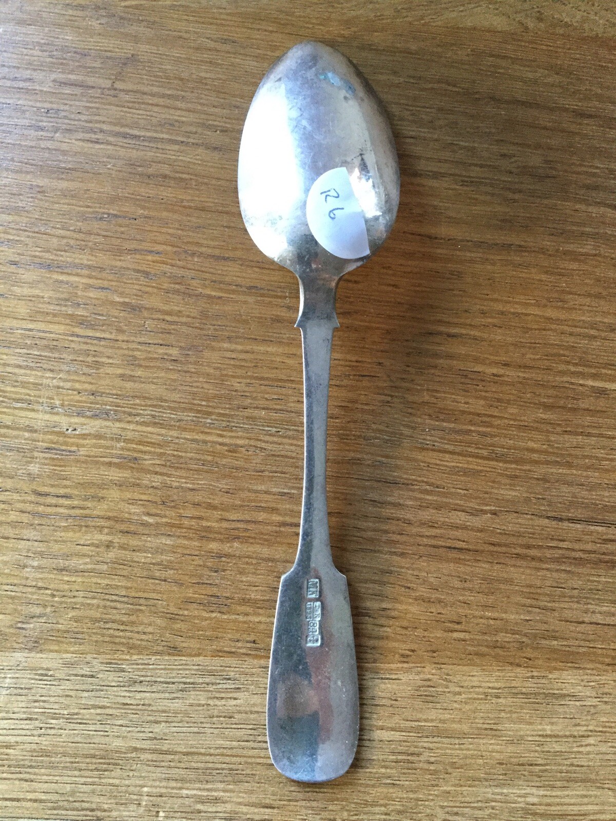 RUSSIAN ANTIQUE SOLID SILVER FIDDLE PATTERN DESSERT SPOON 1893 | eBay