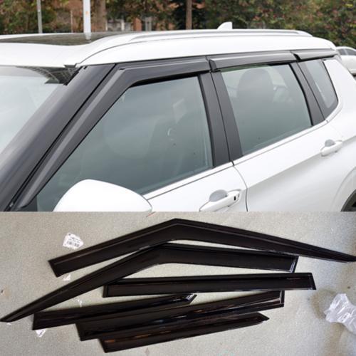 For Mitsubishi Outlander 22-23 Black Window Visor Vent Shades Sun Rain ...
