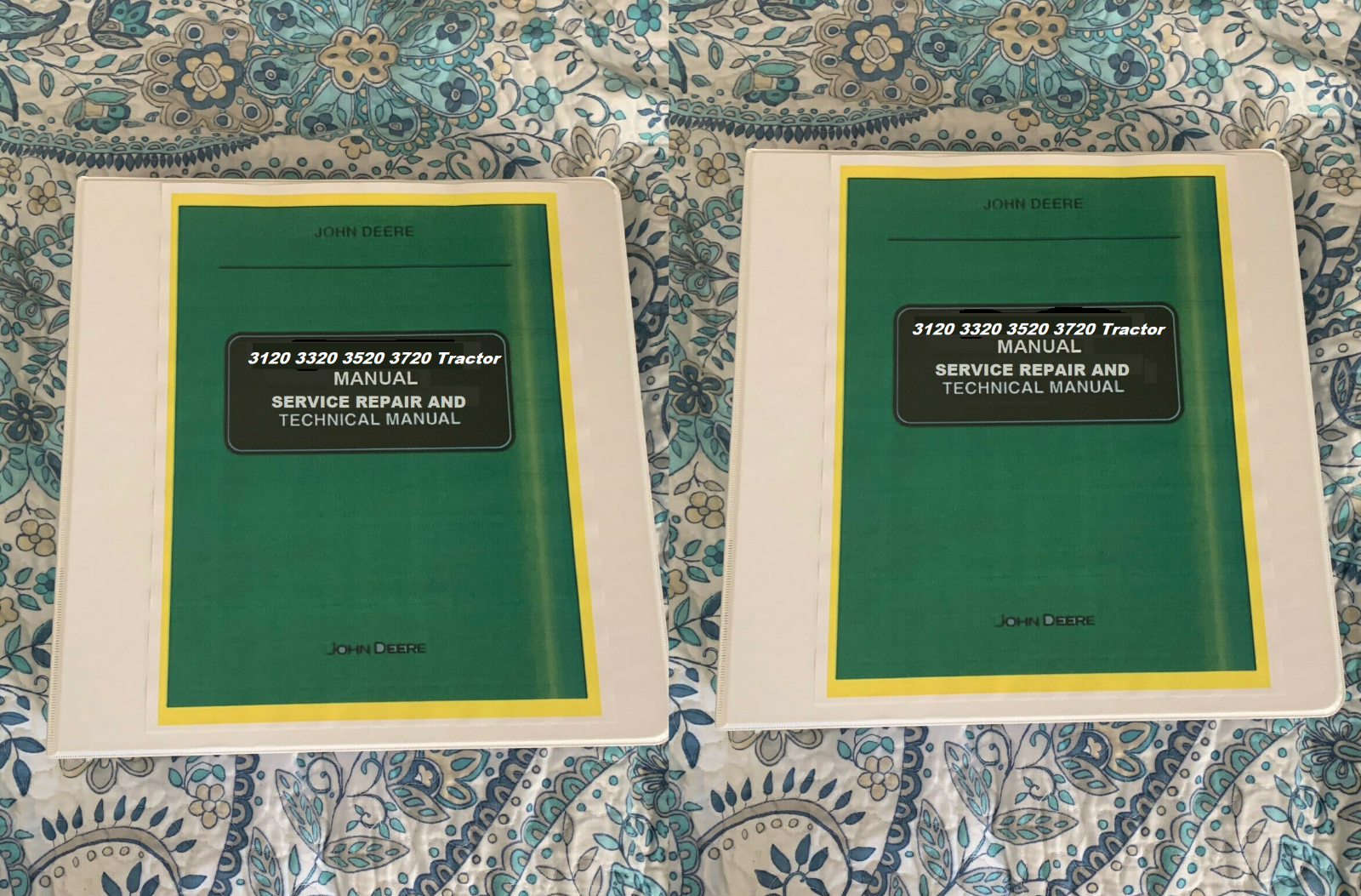 JD Deere 3320 3520 3720 cab tractor service repair manual & binder ...