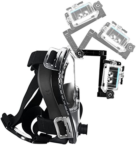 DEDEPU Scuba Diving Kit 1L Oxygen Tank Full Face Diving Mask Set Dive ...