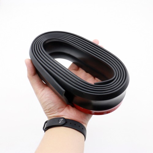 Universal Black Car Rubber Bumper Lip Splitter Body Spoiler Protector 2 ...