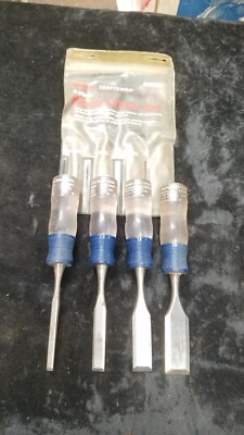 CRAFTSMAN 936868 4 Piece Wood Chisel Set in Pouch 1" 3/4" 1/2" 1/4" | eBay