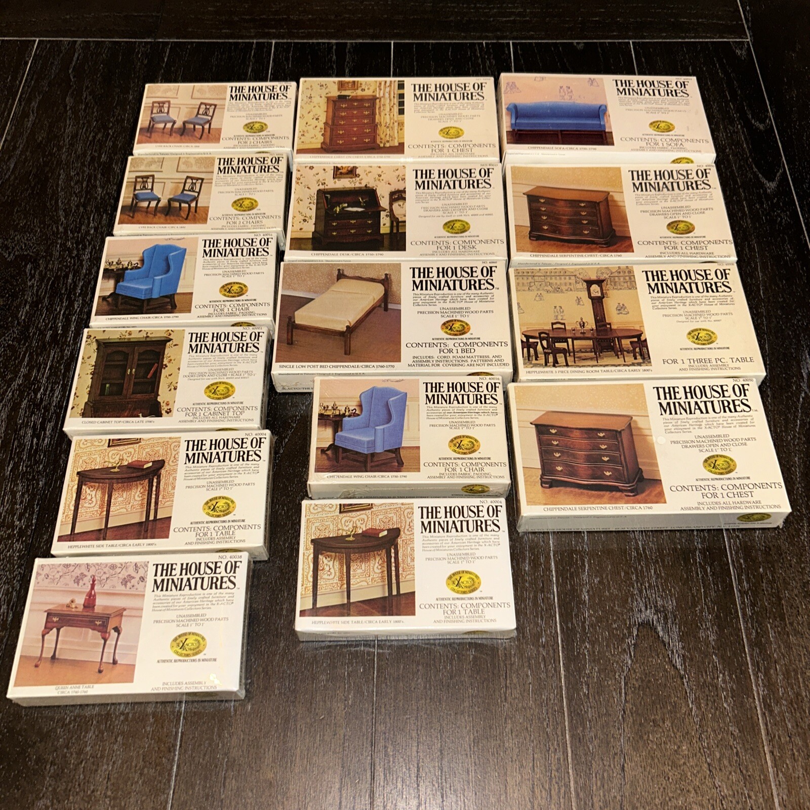 Lot of 15 THE HOUSE OF MINIATURES Dollhouse Furniture Kits 14 Of 15 ...