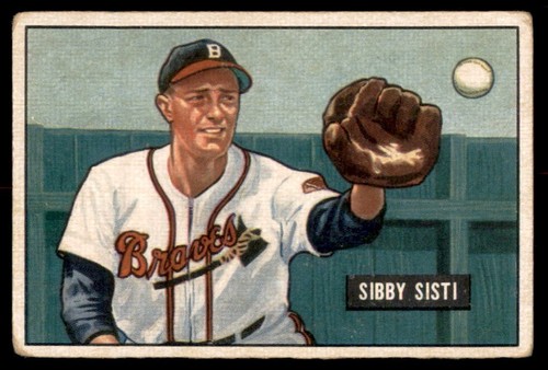 1951 Bowman #170 Sibby Sisti Boston Braves VG+ (No Creases) | eBay