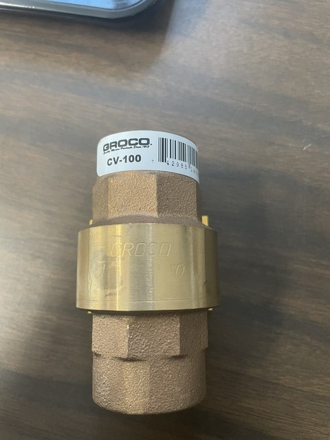 GROCO CV100 1" Bronze In-line Check Valve LC for sale online | eBay
