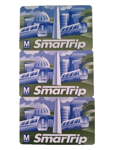 3 Smart Trip Metro Washington DC Metro Area Transportation Cards 0167 ...