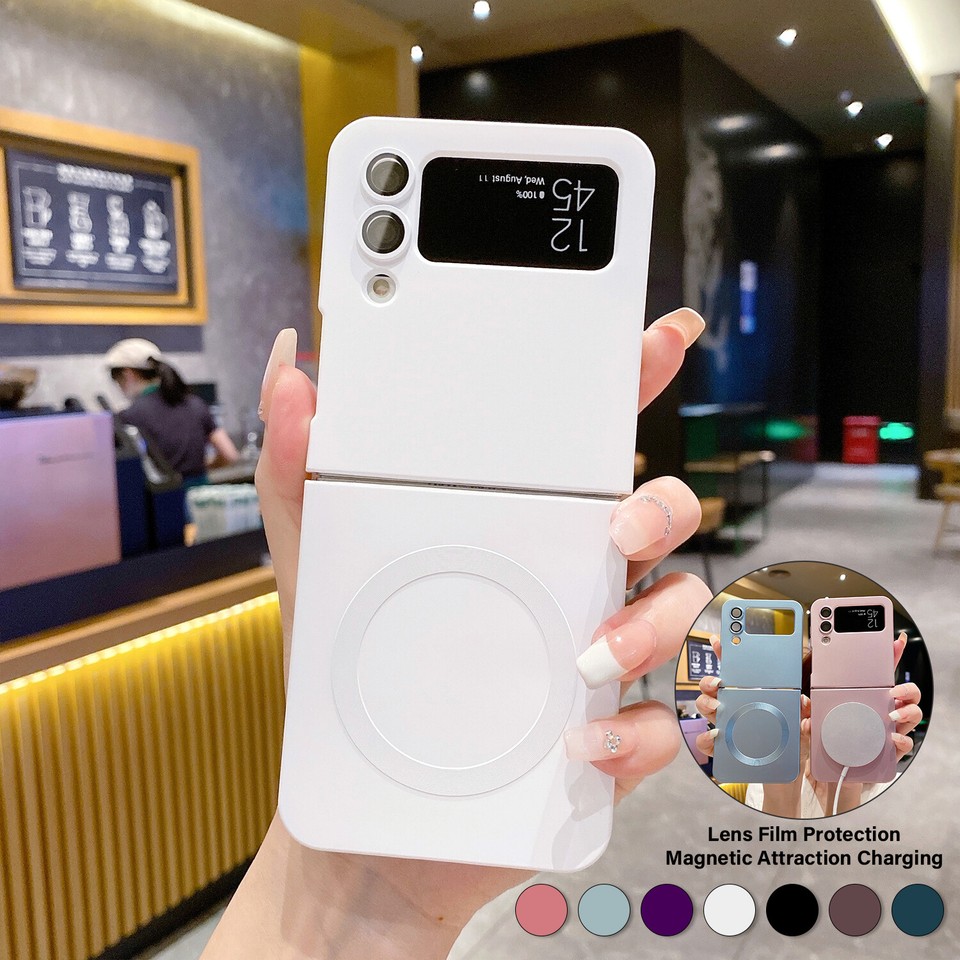 For Samsung Galaxy Z Flip 6 5 4 3 Magsafe Case Matte Liquid Silicone ...