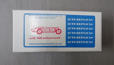 1:43 AUTO REPLICAS A.R. 49 1926 PANHARD RECORD "RAZOR BLADE" WHITE ...