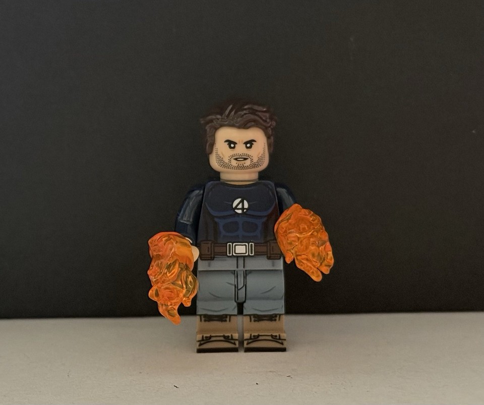 LEGO Marvel Human Torch minifigure custom pad printed | eBay