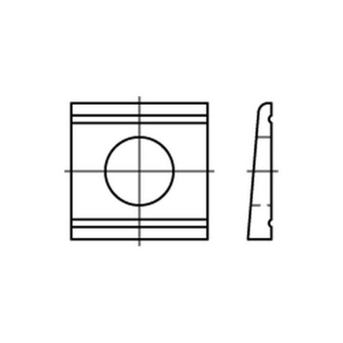 DIN 434 Keilscheibe vierkant Edelstahl A4 22mm für U-Träger 10 Stk ...