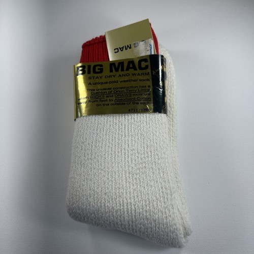 VTG Socks 70s 80s BIG MAC Thermal Orlon Acrylic Cushion Sole 10-13 NEW ...