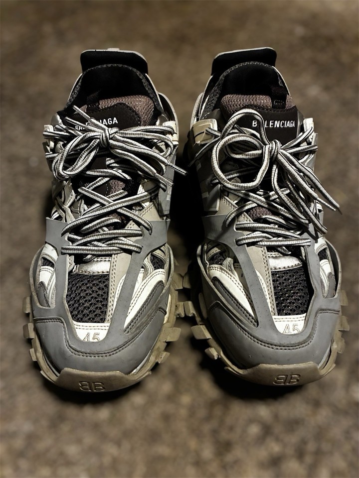 Size 12 Grey/White LED Balenciaga Track Runners | eBay