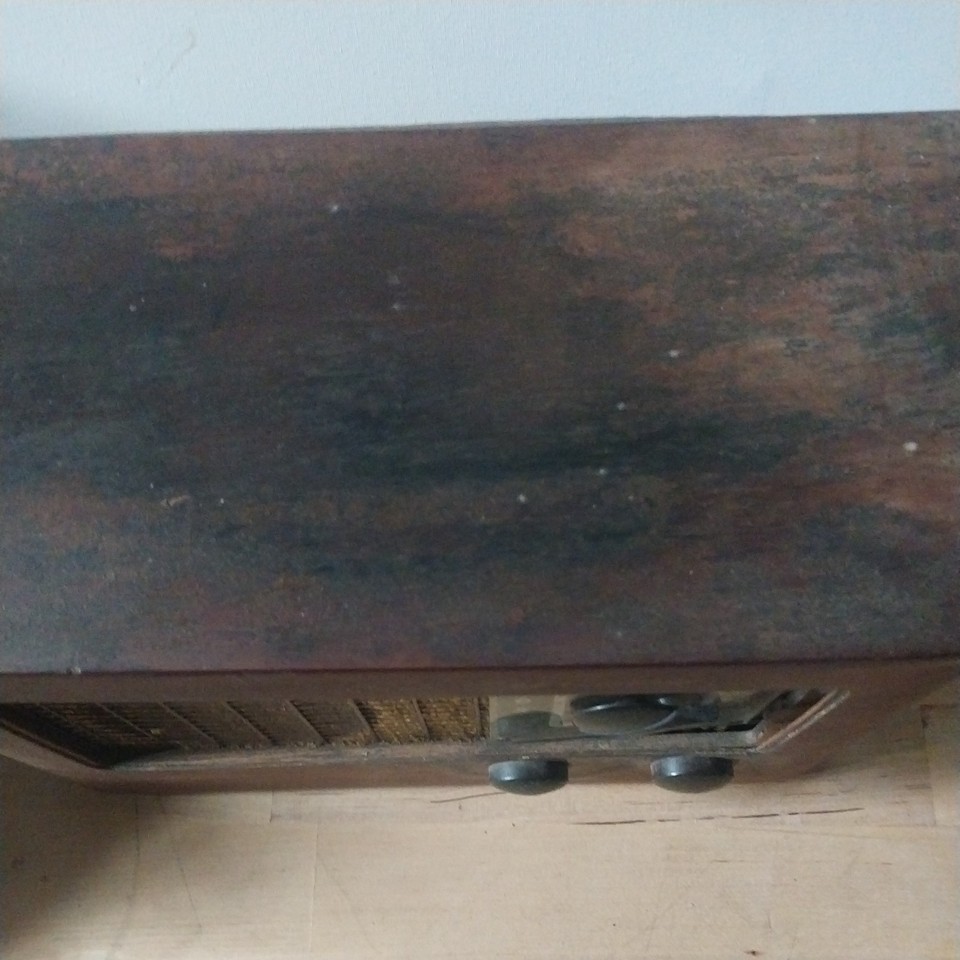 Vintage 1946 Wards Airline Wooden Electric Tube Radio -64WG-1801 Works ...