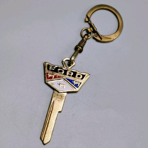 Original Vintage Ford Gold Wide Crest Key Lion Logo Key Guild Uncut ...