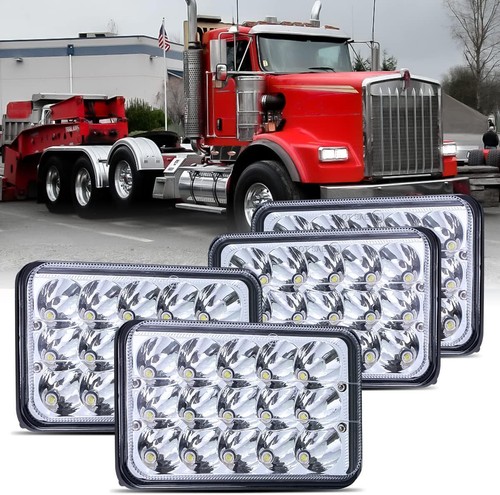 4pcs 4x6" LED Headlights Hi/Lo Beam H4 For 1980-1988 Oldsmobile Cutlass ...