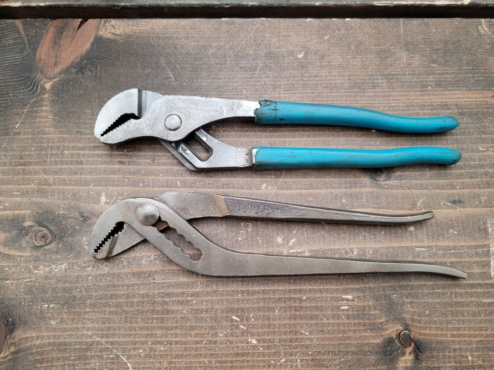 Vintage Channelock #420 & Dunlap Slip Joint Pliers Rubber Grip Handle ...