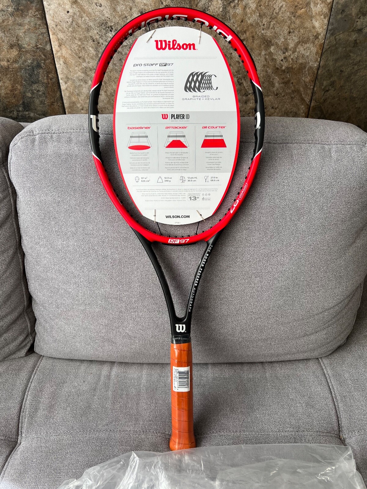 New Old Stock - Wilson Pro Staff RF97 The Roger Federer Autograph 4 3/8 ...