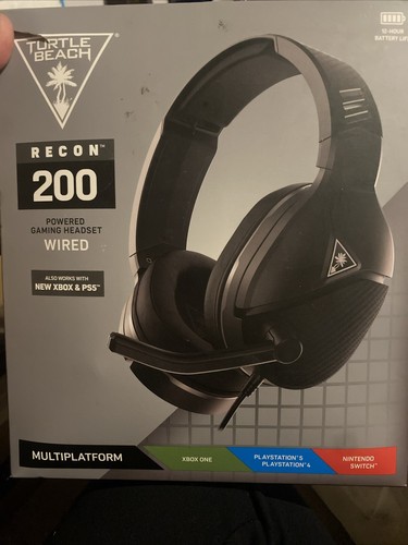 Turtle Beach Recon 200 Gen 2 Wired Over-Ear Gaming Headset - Black | eBay