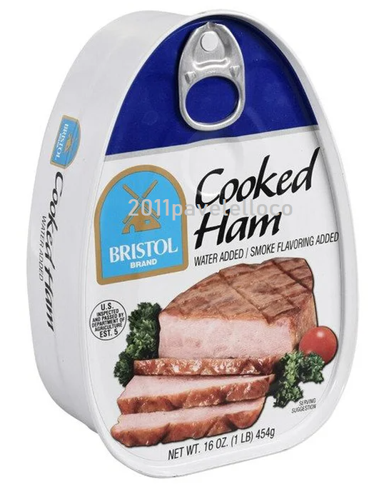 Bristol Cooked Ham 16oz EXP * 2029 Fully Cooked Canned Meat Ready to ...