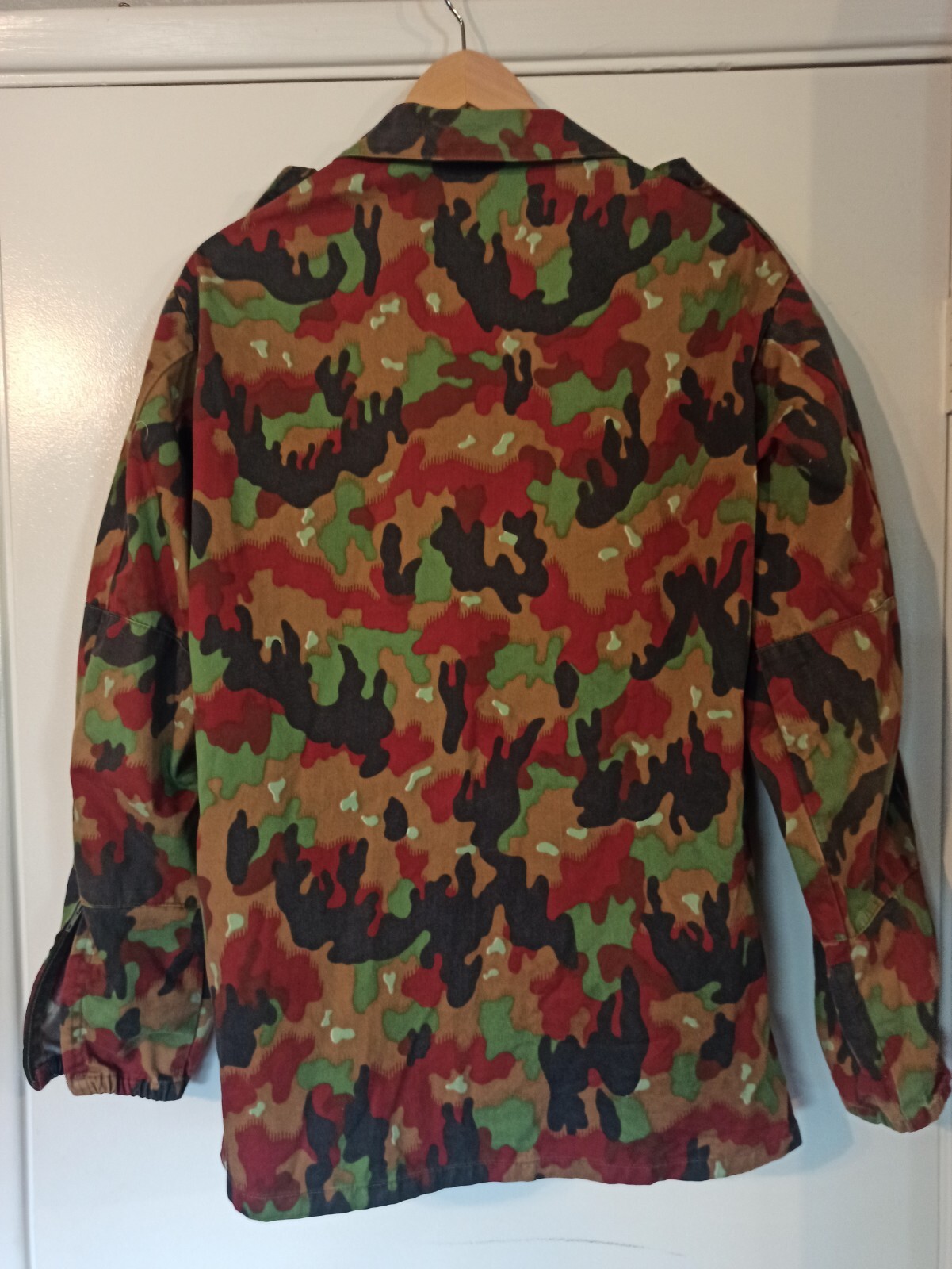 Vintage Swiss Alpenflage Military Jacket Size 85 Camo… - Gem