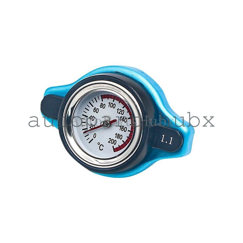 Blue Car Thermostatic Gauge Radiator Cap Cover Small Head With Water ...
