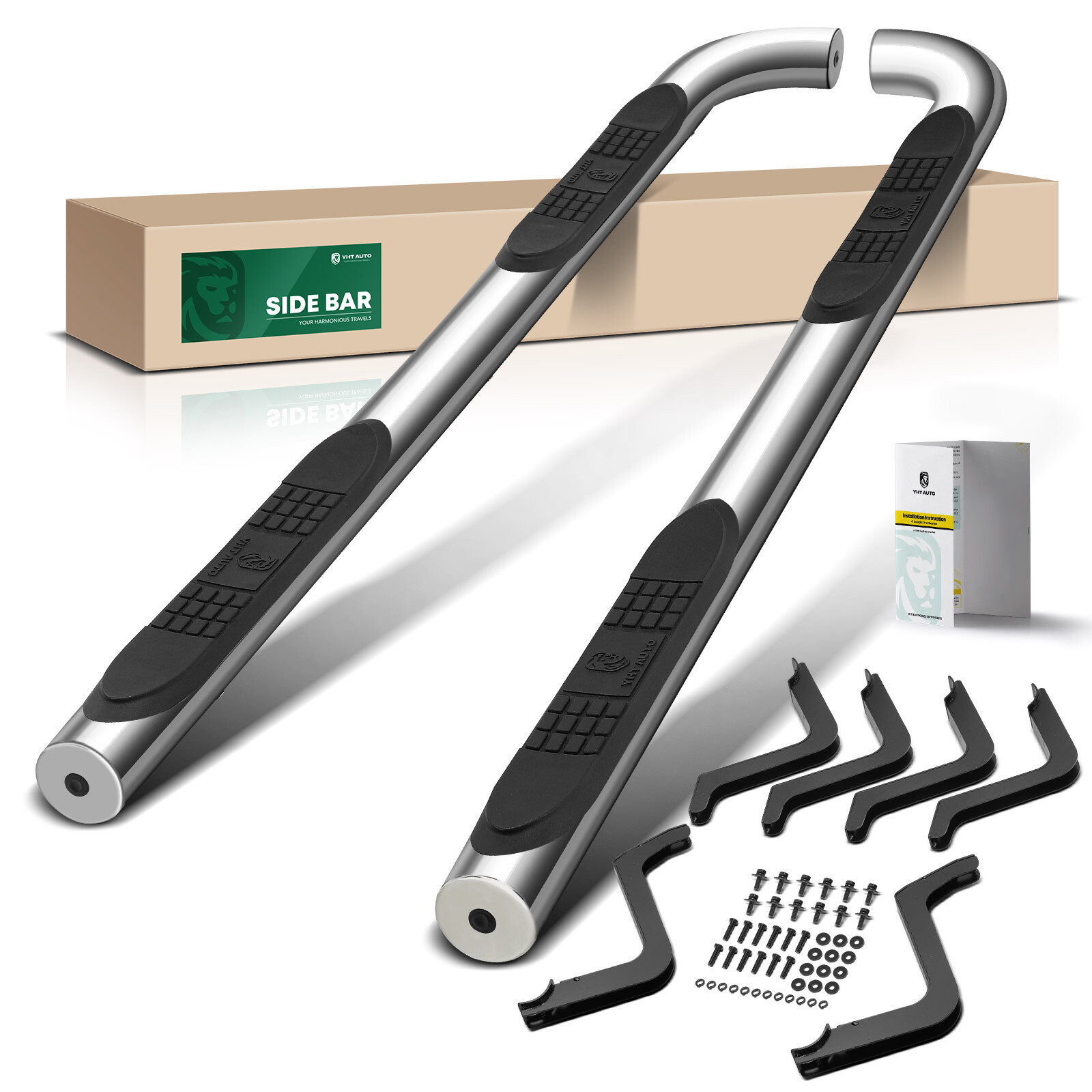 New 3 Inch Chrome S/S 304 Round Side Step Bars for Toyota 4Runner 2010 ...