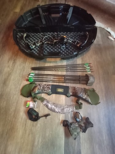 PSE EVO NXT 31 RIGHT HAND MOSSY OAK COMPOUND BOW ~ SIGHT, STABILIZERS ...