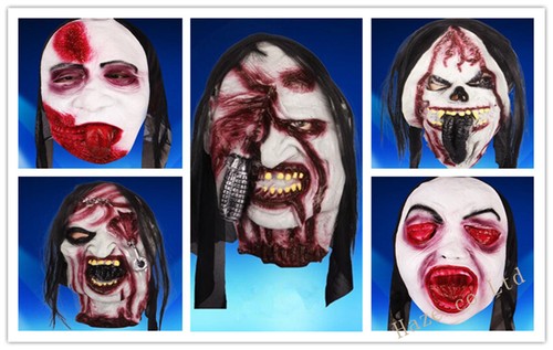 Halloween Rotten Face Mask Fancy Dress Full Overhead Mask Scary Face ...