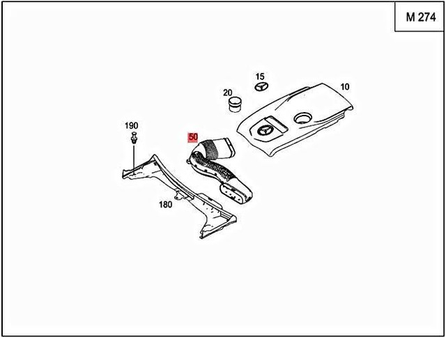 Genuine Mercedes-Benz Air Intake Hose 2740900900 OEM for sale online | eBay