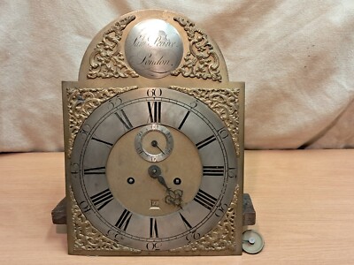 Antique Brass Arched Dial Longcase Clock Movement Sam Pearce London ...