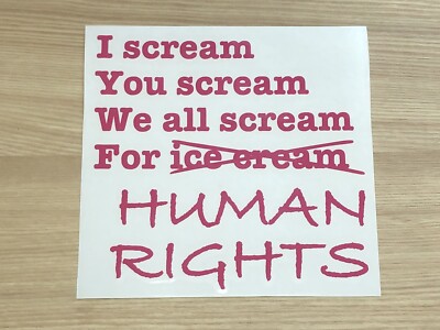 5” Vinyl Sticker HUMAN RIGHTS Support Decal Bumper Sticker | eBay